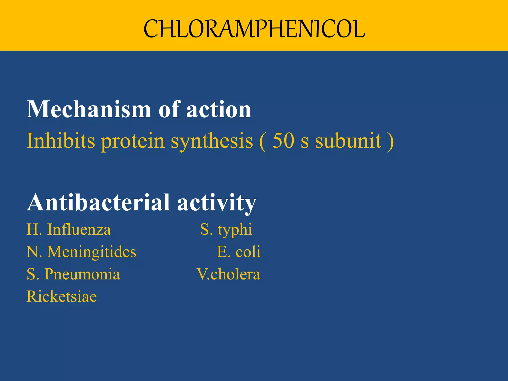 Chloramphenicol | PPTX