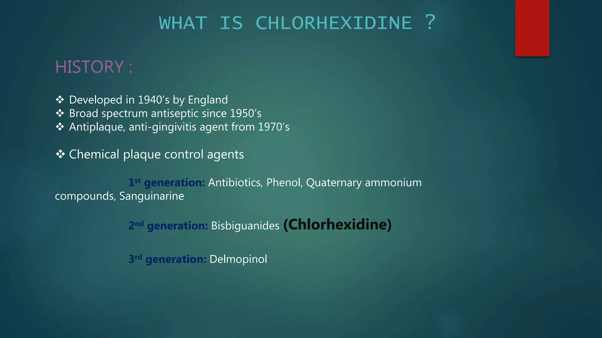 Chlorhexidine | PPTX