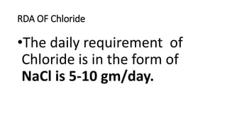 Chloride metabolism | PPTX