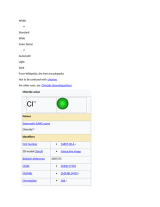 Chloride is a component in periodic table | PDF