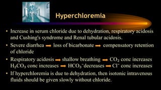 Chloride (mineral) | PPTX | Blood Disorders | Diseases and Conditions