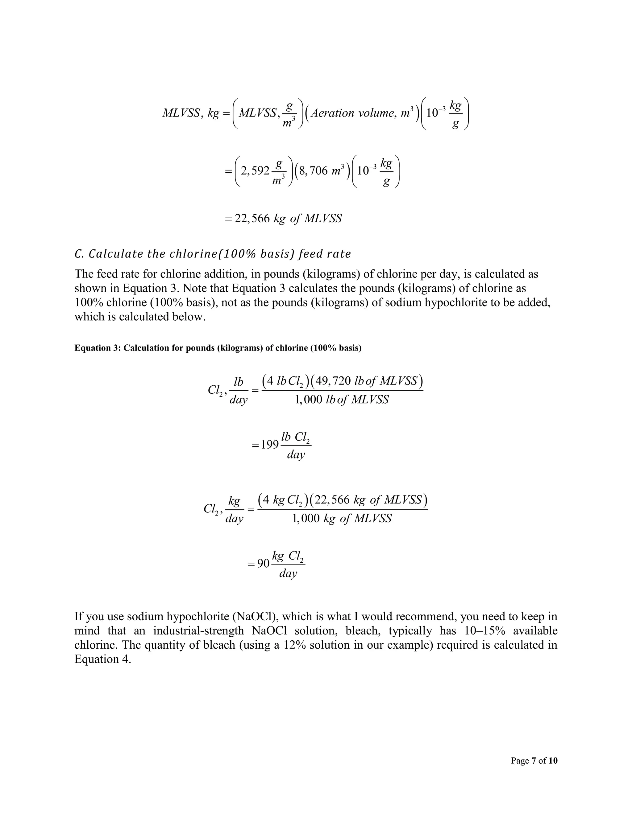 Chlorinate to-control-filamentous-bacteria | PDF