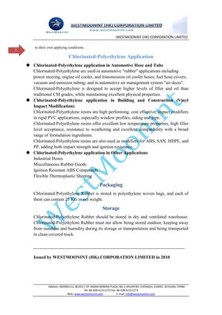 Chlorinated polyethylene data sheet | PDF