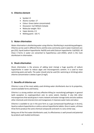 Chlorination Notes | 2019 | PDF