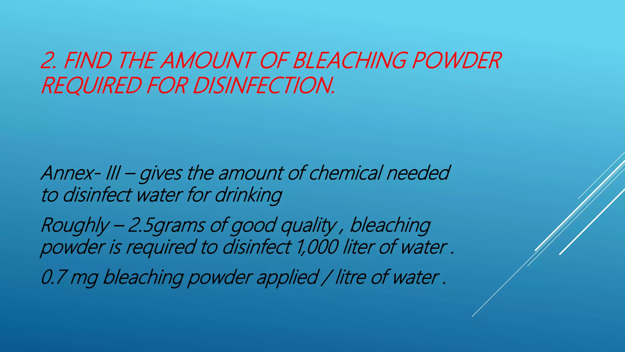 Chlorination of well | PPTX