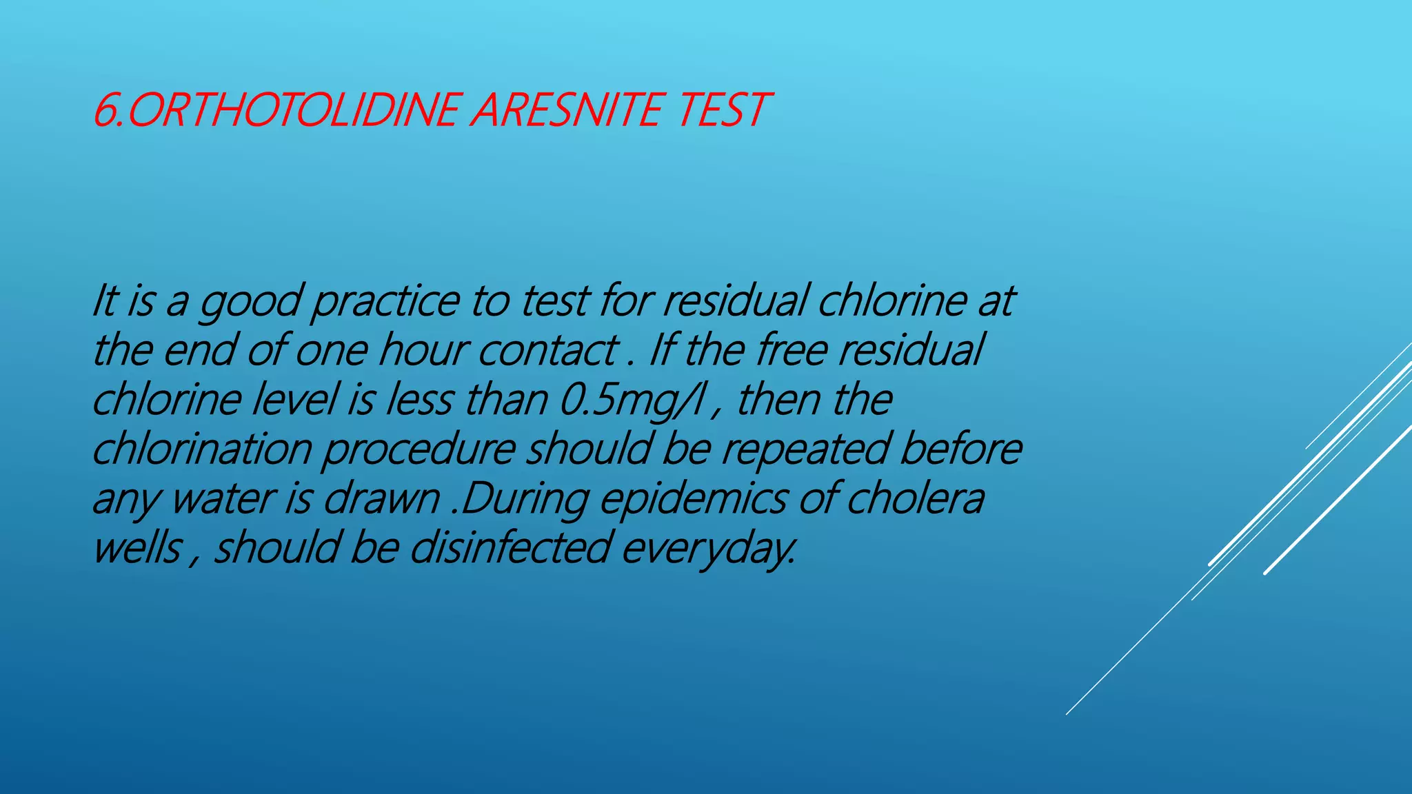 Chlorination of well | PPTX