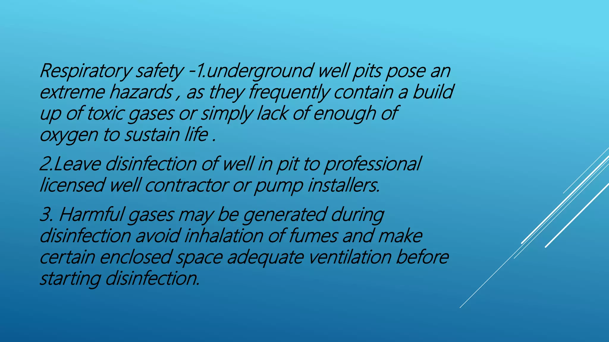 Chlorination of well | PPTX