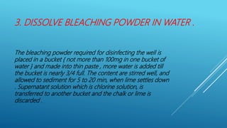 Chlorination of well | PPTX