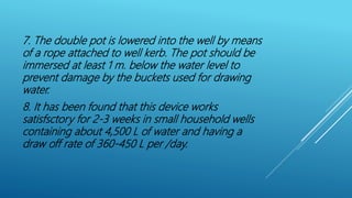 Chlorination of well | PPTX