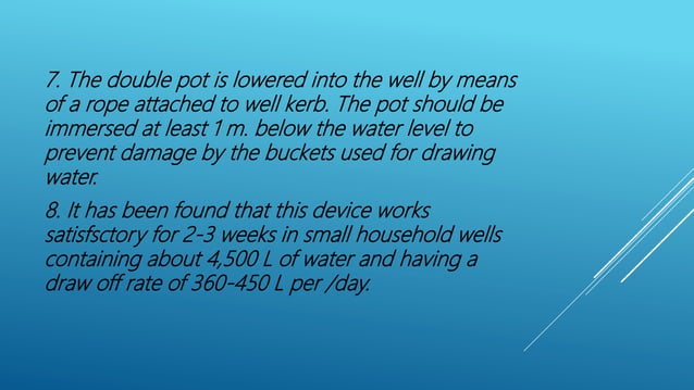 Chlorination of well | PPTX