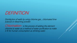Chlorination of well | PPTX
