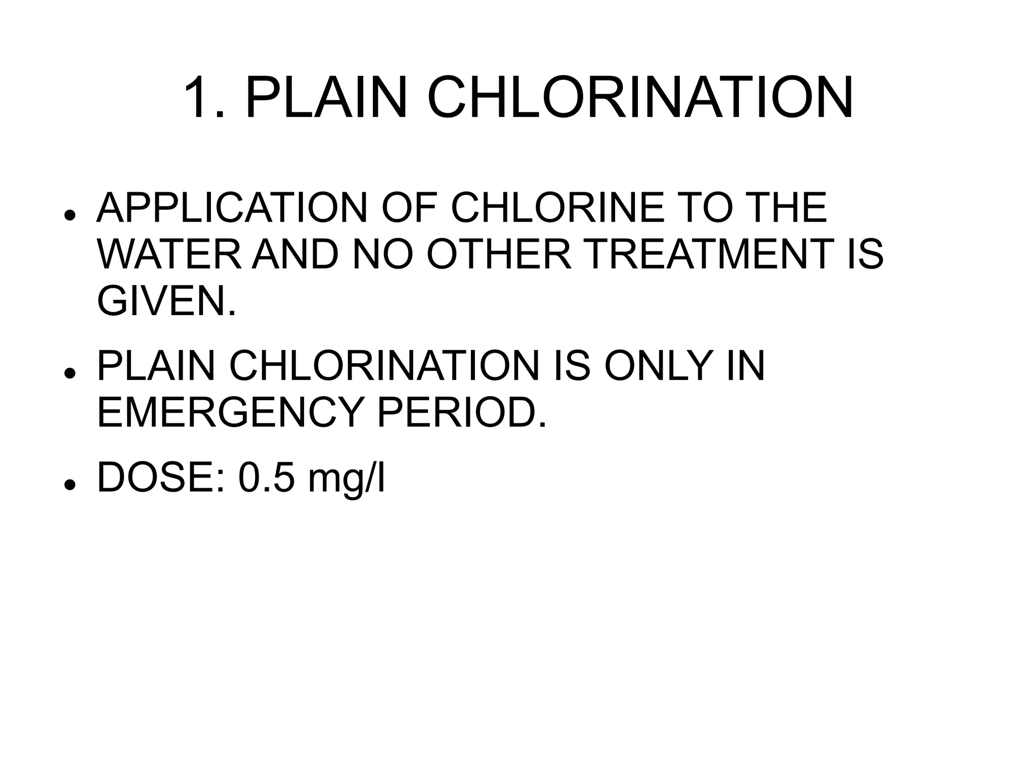 Chlorination only | PPT