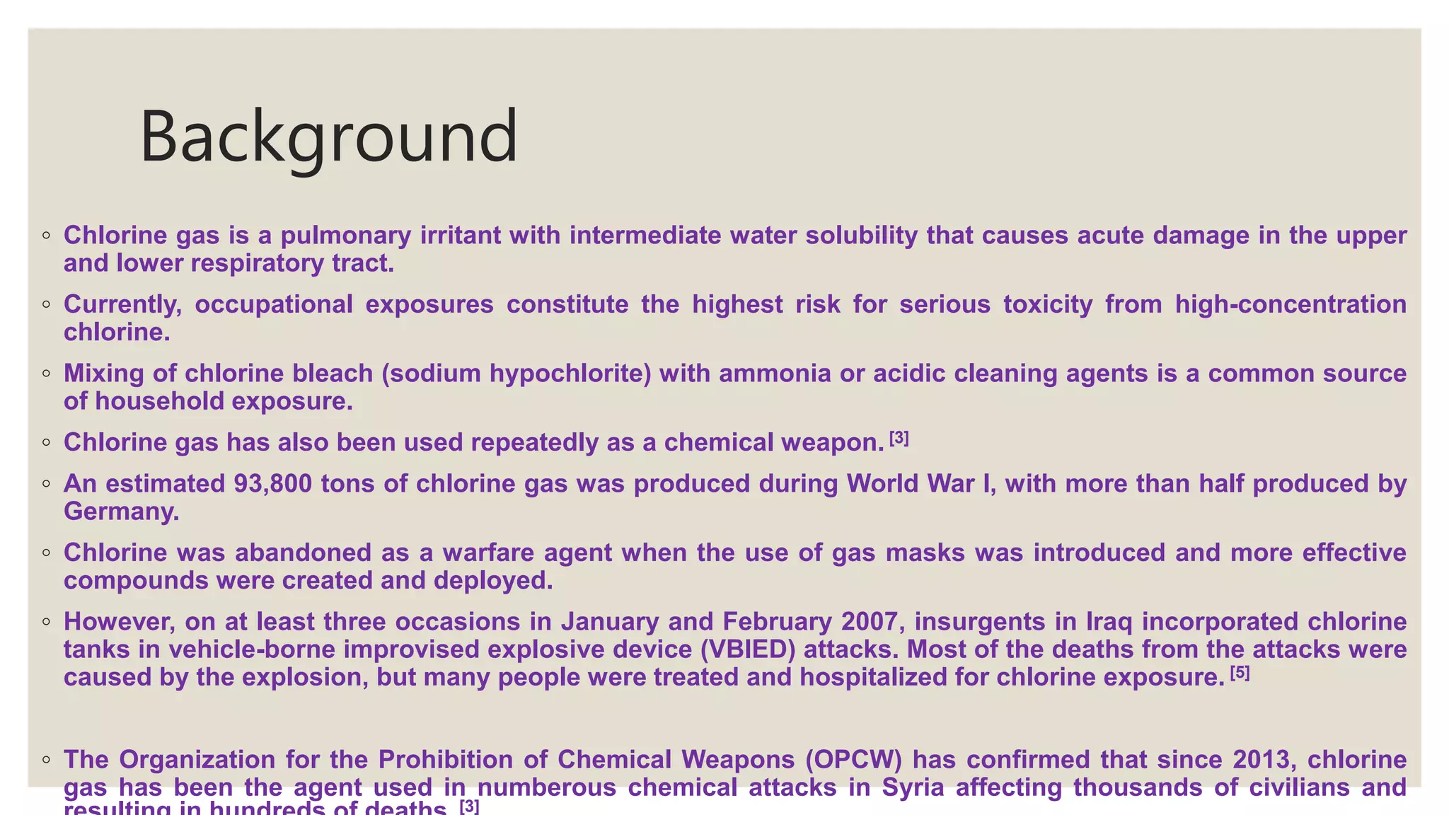 Chlorine Toxicity | PPTX | Lung and Respiratory Health | Diseases and ...