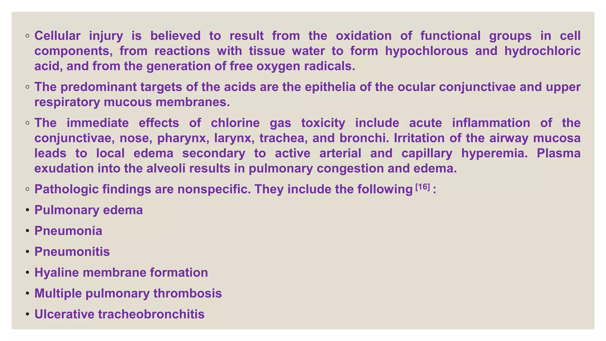 Chlorine Toxicity | PPTX | Lung and Respiratory Health | Diseases and ...