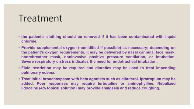 Chlorine Toxicity | PPTX | Lung and Respiratory Health | Diseases and ...