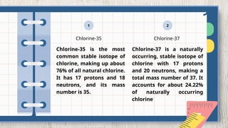 Chlorine Isotopes, All about Chlorine and its substance | PPTX