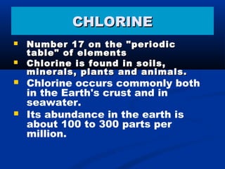 Uses For Chlorine