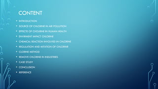 Chlorine in Air Pollution on Industrial Area ppt | PPTX