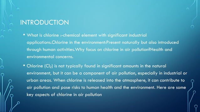 Chlorine in Air Pollution on Industrial Area ppt | PPTX