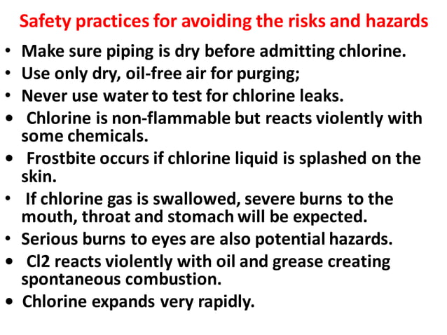 CHLORINE SAFETY.pdf | Healthcare Industry | Industries