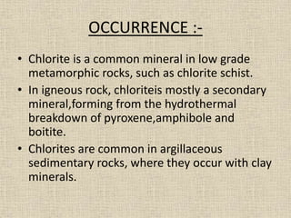 Chlorite group | PPTX