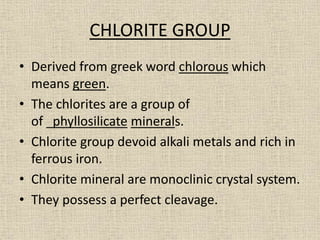 Chlorite group | PPT