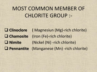 Chlorite group | PPTX