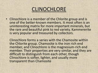 Chlorite group | PPTX