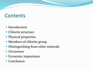 Chlorite group of minerals | PPTX
