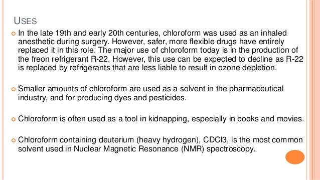 Uses Of Chloroform – Chloroform Pesticides – VCOG