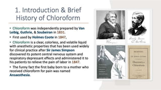 Chloroform brief history and toxicity - general toxicological practical ...