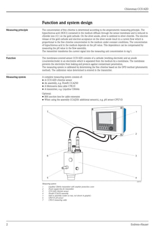 Chloromax CCS142 D endress+hauser datasheet free chlorine | PDF ...