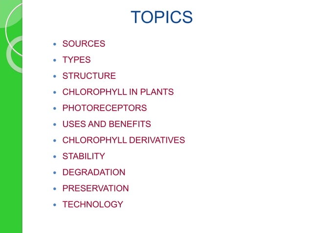 Chlorophyll | PPTX | Science