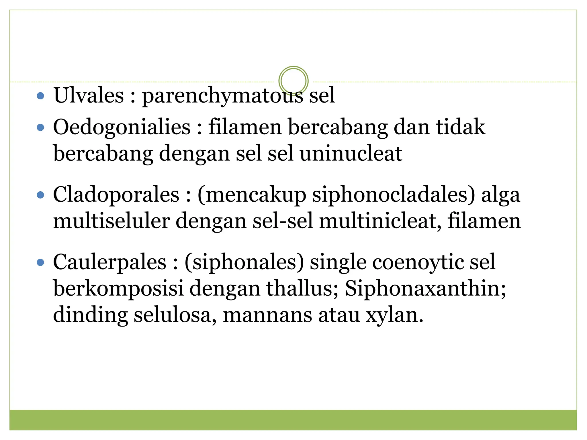 chlorophyta cabang dari ilmu biologi yang mempelajari alga | PPTX