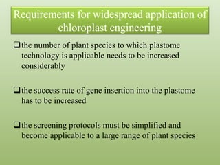 Chloroplast genome engineering | PDF