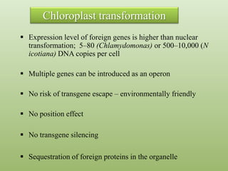 Chloroplast genome engineering | PPT