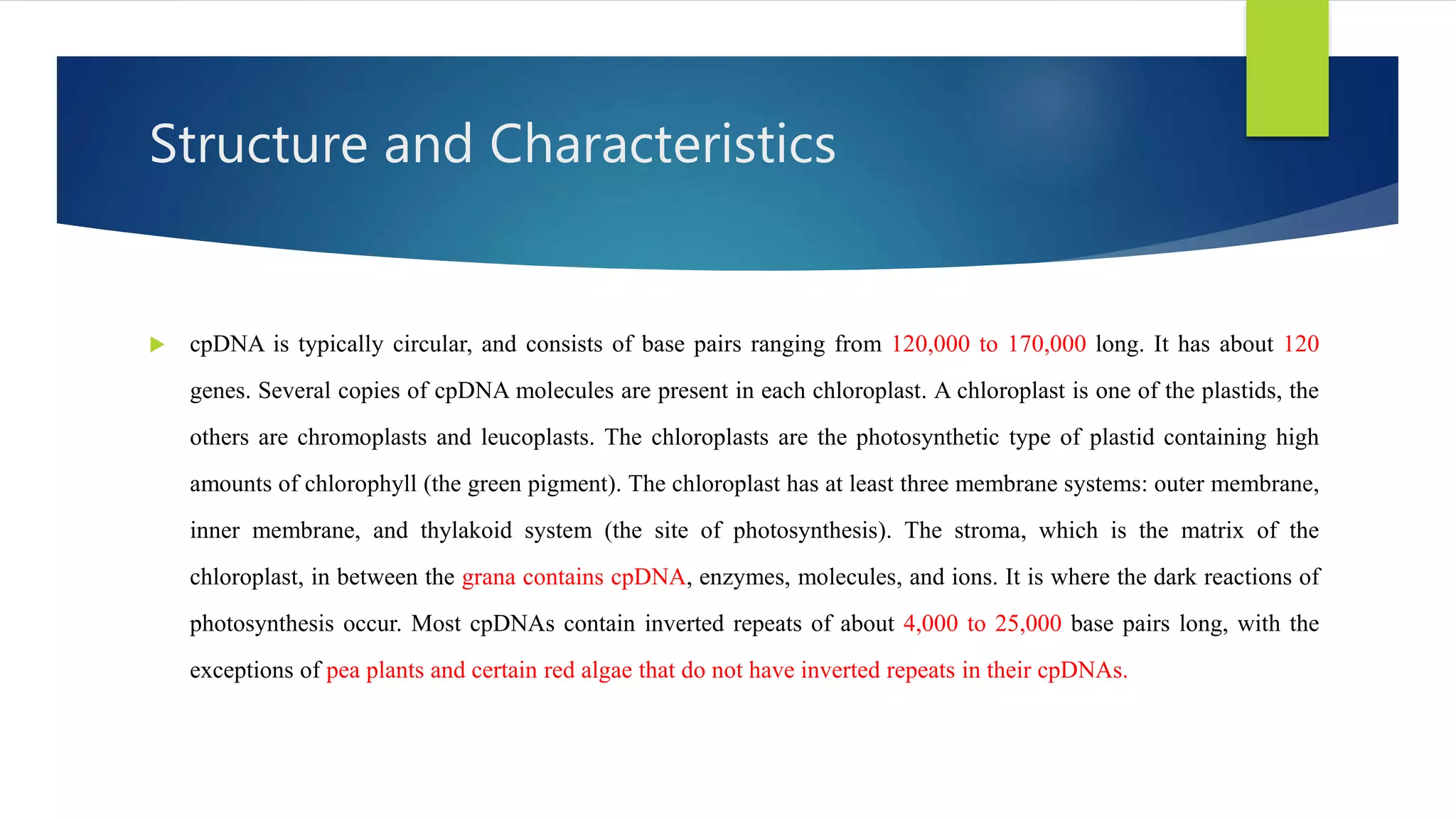 Chloroplast genome organisation | PPTX