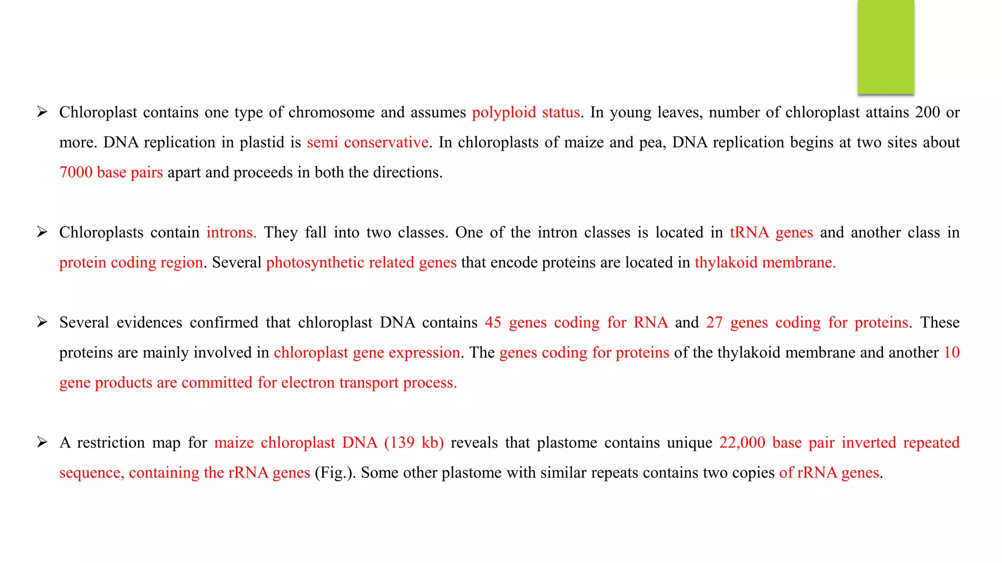 Chloroplast genome organisation | PPTX