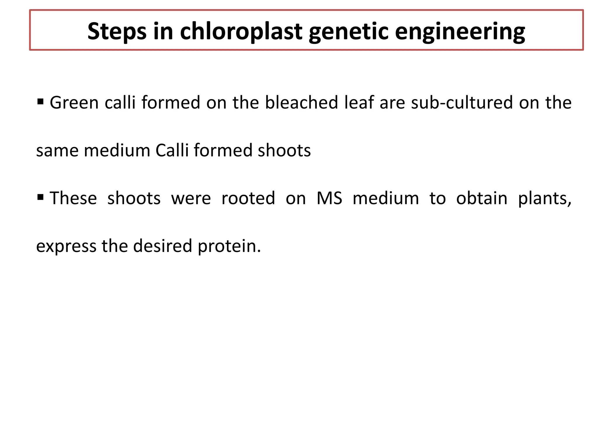 Chloroplast Transformation by Dr Swaati Sharma.pptx
