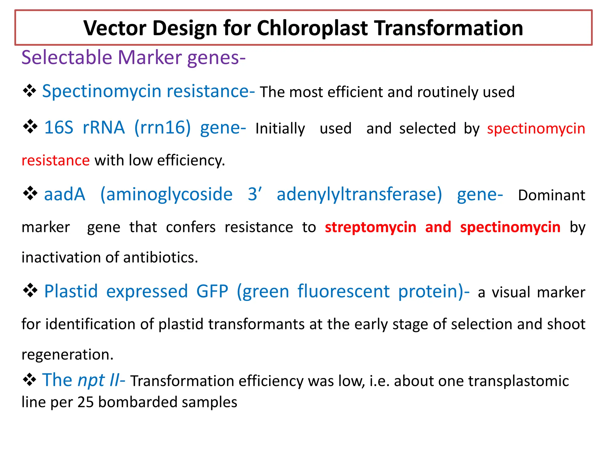 Chloroplast Transformation by Dr Swaati Sharma.pptx