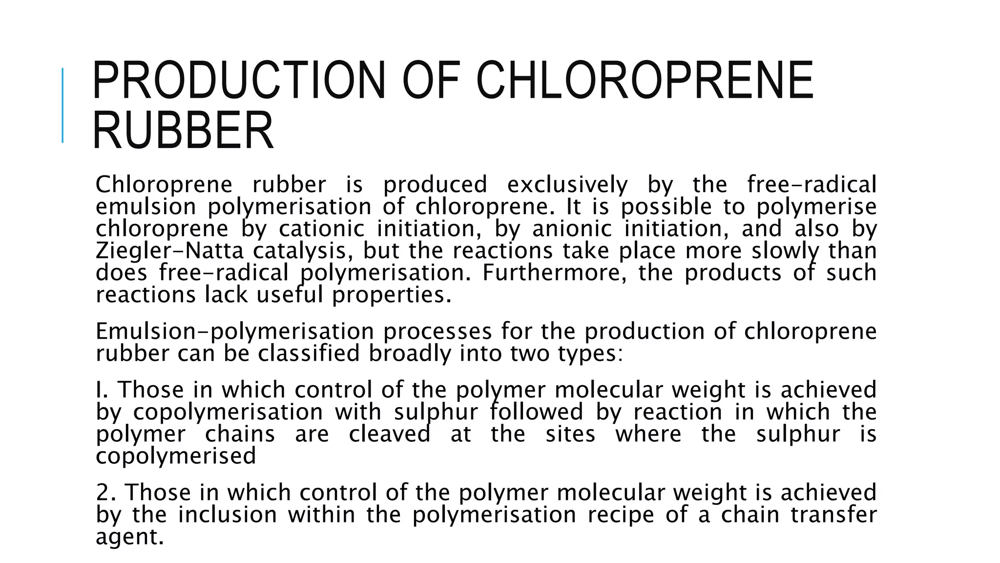 Chloroprene rubber (neoprene) | PPTX