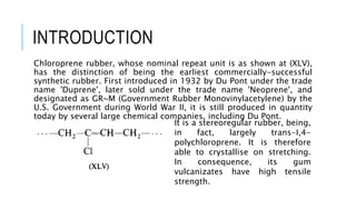 Chloroprene rubber (neoprene) | PPTX