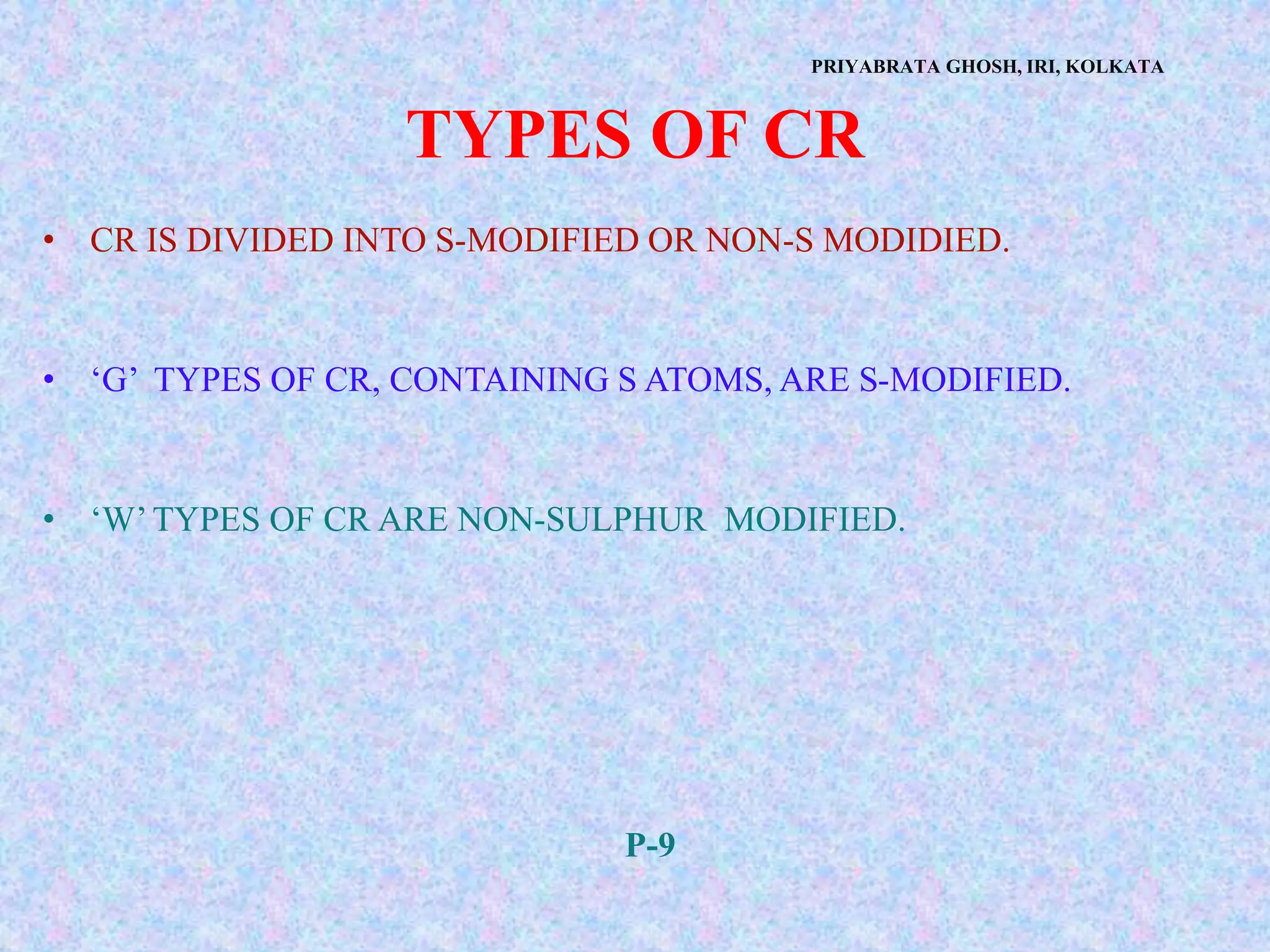 Chloroprene rubber (cr) 4 | PPT