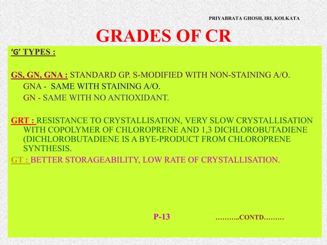 Chloroprene rubber (cr) 4 | PPT