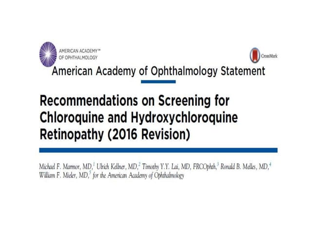 Chloroquine retinopathy | PPTX | Eye and Vision Conditions | Diseases ...