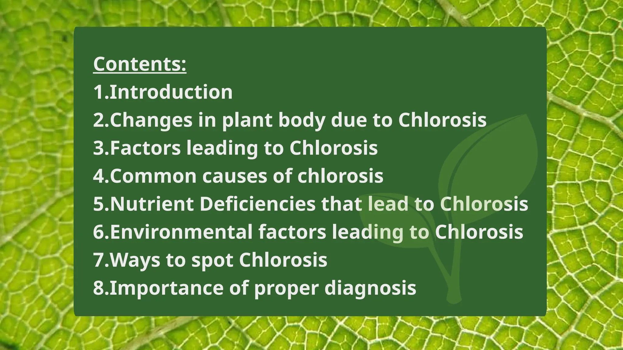 Presentation on Plant Disease Chlorosis.pptx