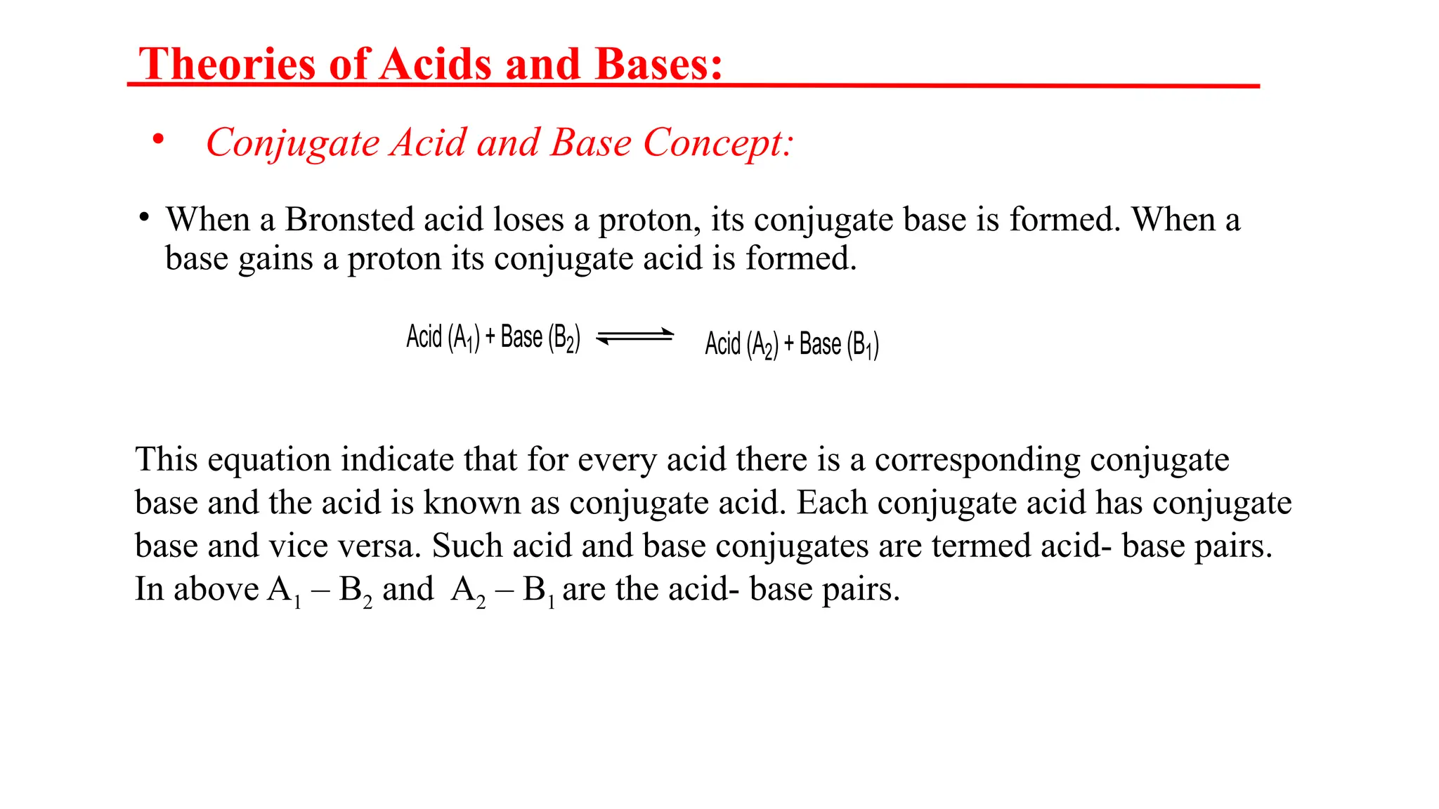 Concepts of Acids and Bases. Theories of acids and bases | PPTX