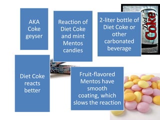 Diet Coke & Mentos Reaction | PPTX | Chemistry | Science