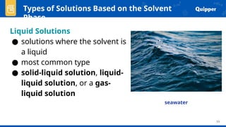 TYPES OF SOLUTION GENERAL CHEMISTRY PRESENTATION | PPTX