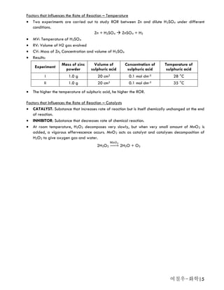 Chapter 1 Rate of Reaction | PDF